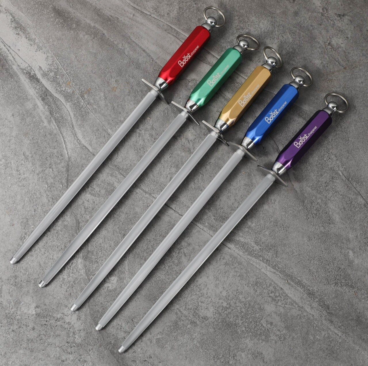 Argus Sharpening Steel, Gold, 12" Round - ARGUS